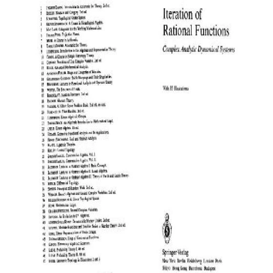 خرید و قیمت دانلود کتاب Iteration of rational functions ا تکرار توابع گویا | ترب