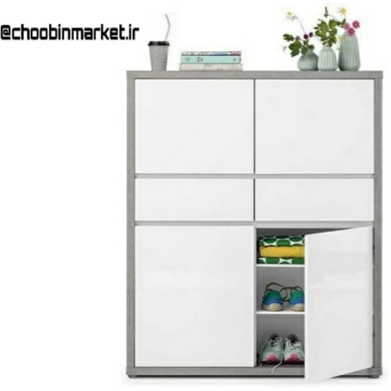 خرید و قیمت جاکفشی 4 درب دوکشو مدل JK89 | ترب