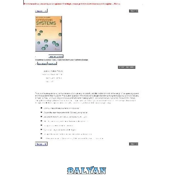 خرید و قیمت دانلود کتاب Operating Systems Concurrent And Distributed