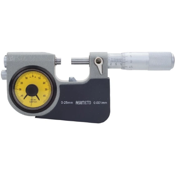 خرید و قیمت میکرومتر ساعتی آسیمتو (ASIMETO) 0-25 میلی متر مدل 0-01-152 | ترب