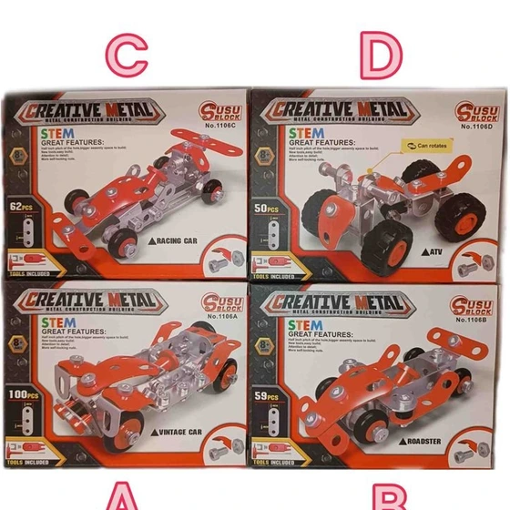 خرید و قیمت ماشین های ساختنی 4 مدل فلزی Susu block | ترب