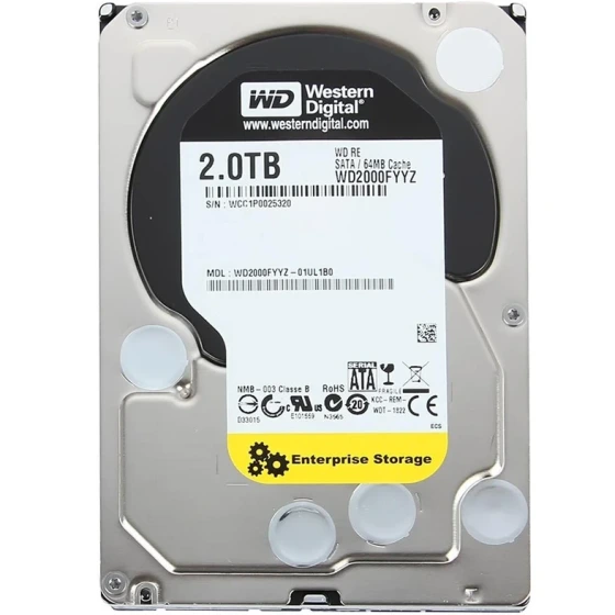 خرید و قیمت هارددیسک اینترنال وسترن دیجیتال سری RE مدل WD2000FYYZ ظرفیت ...