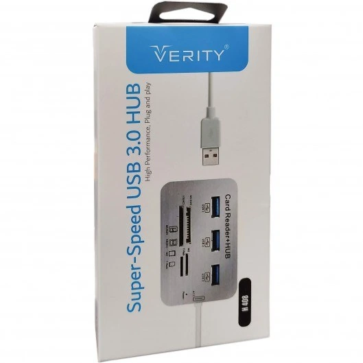 خرید و قیمت هاب USB وریتی مدل H408 - مشکی | ترب