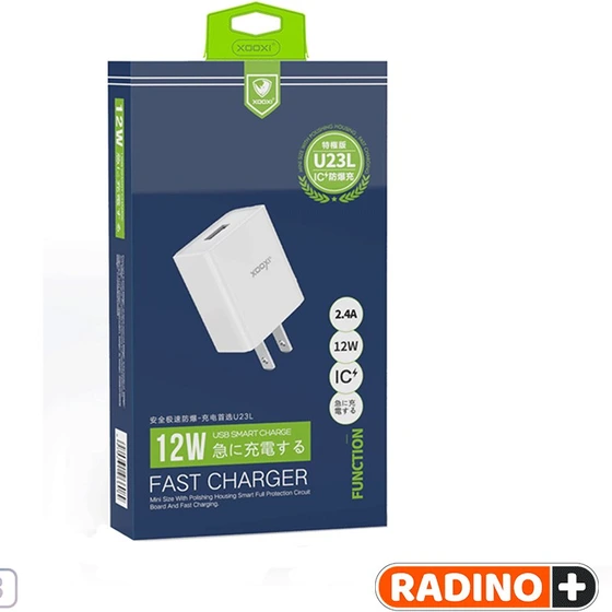 خرید و قیمت آداپتور شارژر فست شارژ 12W ژوژی مدل Xooxi U23 | ترب