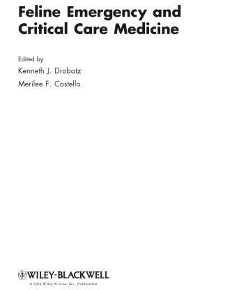 خرید و قیمت دانلود کتاب Feline Emergency and Critical Care Medicine ویرایش 1 | ترب