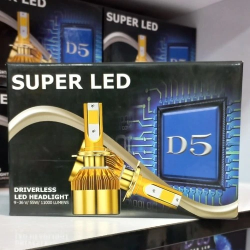 خرید و قیمت هدلایت D5 پایه H7 سفید یخی جفت | ترب