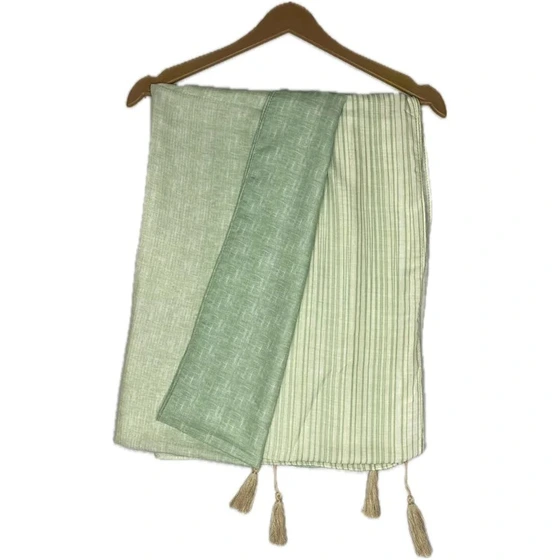 خرید و قیمت شال نخی سبز راه راه لاوین | ترب