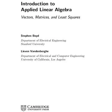 خرید و قیمت دانلود کتاب Introduction to Applied Linear Algebra. Vectors, Matrices, and Least ...