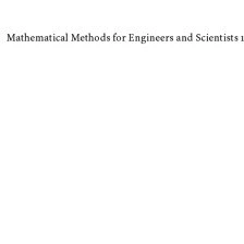 خرید و قیمت دانلود کتاب Mathematical Methods for Engineers and Scientists: Complex Analysis ...