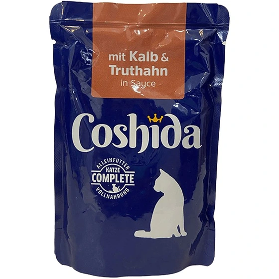 خرید و قیمت پوچ گربه کوشیدا طعم گوشت گوساله و بوقلمون در سس 100 گرم ا ...