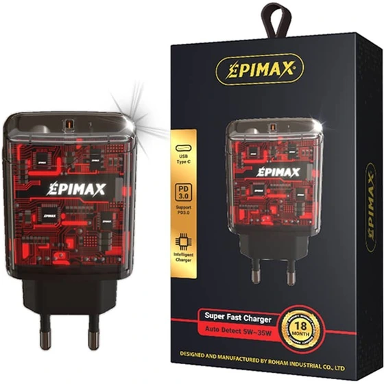 خرید و قیمت شارژر 35 وات تایپ سی ایپیمکس مدل EPIMAX EU-80 PD 35W | ترب