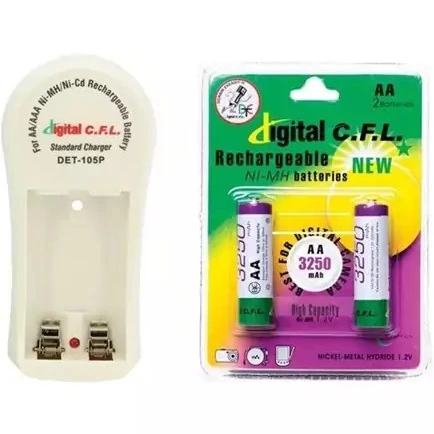 خرید و قیمت باتری قلمی قابل شارژ سی.اف.ال مدل DET-105P به همراه شارژر باتری | ترب