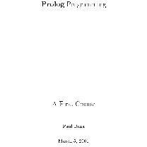 خرید و قیمت دانلود کتاب Prolog Programming. A First Course | ترب