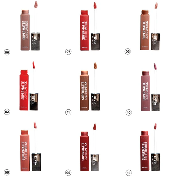 خرید و قیمت روژ لب مایع مات دی ویو Divio Super Matte Liquid Lipsticks | ترب
