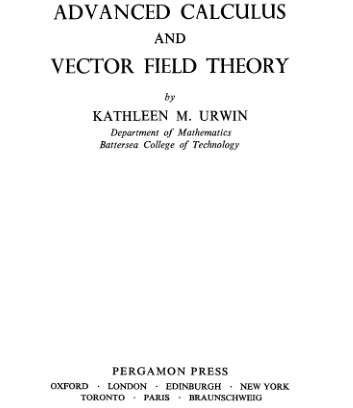 خرید و قیمت کتاب Advanced Calculus and Vector Field Theory (نسخه کامل ...