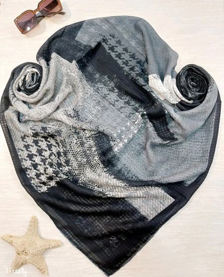 خرید و قیمت روسری نخی کمشیر دست دوز قواره 125 کد 1487830 | ترب