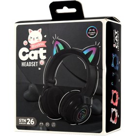 خرید و قیمت هدفون بلوتوثی طرح گربه ای مدل STN_26 N2023 | ترب