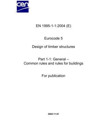 خرید و قیمت دانلود کتاب EN 1995-1-1: 2004 Eurocode 5 - Design of timber structures - Part 1-1 ...