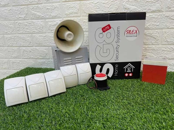 خرید و قیمت پکیج دزدگیر سایلکس SG8-Lite سیم کارتی با 5 عدد چشمی فوتال – بلندگو و کاور | ترب