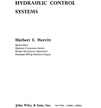 خرید و قیمت دانلود کتاب Hydraulic control systems Herbert Merritt 1967 ...