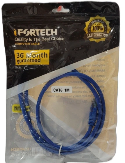 خرید و قیمت کابل شبکه iFORTECH CAT6 متراژ 1m یک متر | ترب