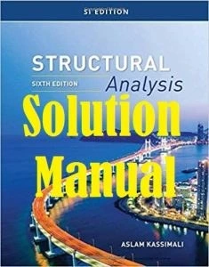 خرید و قیمت Structural Analysis 6th SI Edition Aslam Kassimali Solution ...
