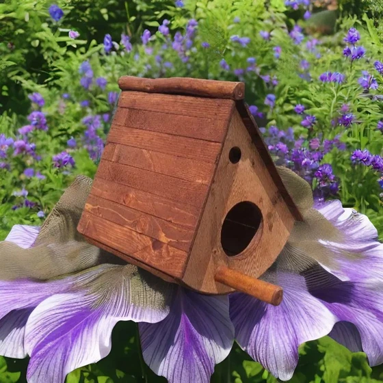 خرید و قیمت آشیانه پرندگان- لانه پرنده- بزرگ چوبی دست ساز 11 | ترب