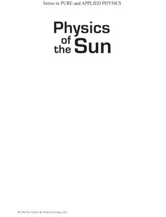 خرید و قیمت دانلود کتاب Physics of the Sun: A First Course ویرایش 1 | ترب