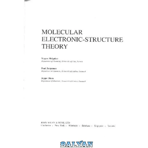 خرید و قیمت دانلود کتاب Molecular Electronic-Structure Theory | ترب