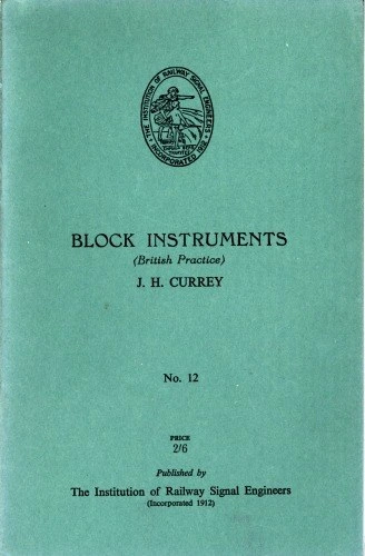 خرید و قیمت دانلود کتاب IRSE Green Book No.12 Block Instruments ...