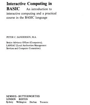 خرید و قیمت دانلود کتاب Interactive Computing in BASIC. An Introduction ...