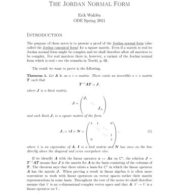خرید و قیمت دانلود کتاب The Jordan Normal Form version 8 Feb 2011 | ترب