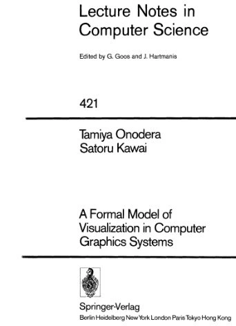 خرید و قیمت دانلود کتاب A Formal Model of Visualization in Computer ...