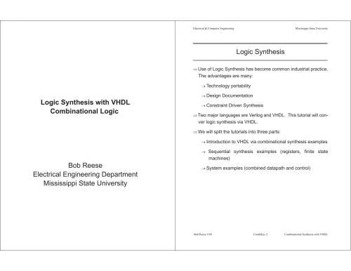 خرید و قیمت دانلود کتاب Logic Synthesis With Vhdl Combinational Logic ترب