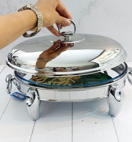 خرید و قیمت سوفله بیضی بزرگ پافیلی کروم یونیک مدل UN3107 | ترب