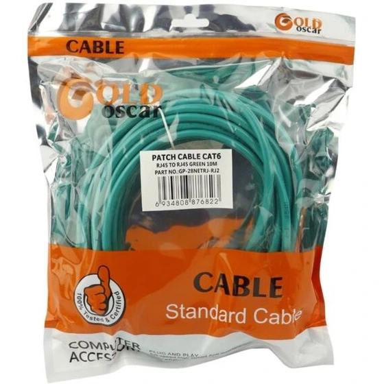 خرید و قیمت کابل شبکه CAT6 پچ کرد طول 10 متر Gold Oscar | ترب