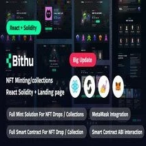 خرید و قیمت دانلود قالب React Js فروشگاهی ان اف تی Bithu | ترب