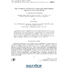خرید و قیمت دانلود کتاب Complete analysis of a polynomial factorization algorithm over finite ...