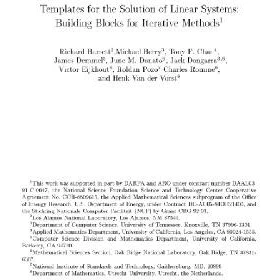 خرید و قیمت دانلود کتاب Templates for the solution of linear systems ...