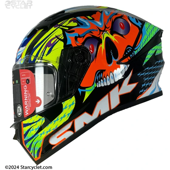 خرید و قیمت کلاه کاسکت فک ثابت SMK استلار مدل SKULL (GL274) | ترب