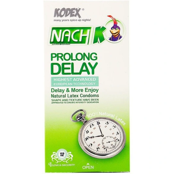 خرید و قیمت کاندوم ناچ کدکس (Nach Kodex) مدل Prolong Delay بسته 12 عددی | ترب