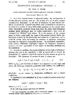 خرید و قیمت دانلود کتاب Dissipative Dynamical Systems I 1931 | ترب