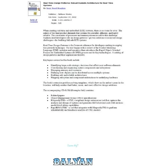 خرید و قیمت دانلود کتاب Real-Time Design Patterns-Robust Scalable ...