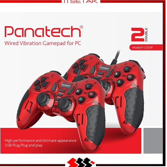 خرید و قیمت دسته بازی شوکدار حرفه ای پاناتک مدل P-G501 بسته 2 عددی | ترب