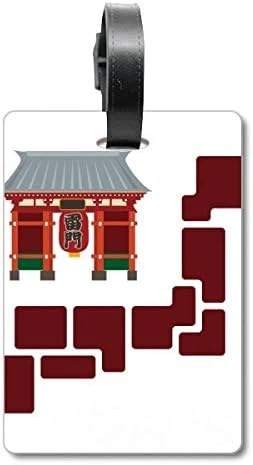 خرید و قیمت Lantern Japanese Symbol Brick Wall Suitcase Bag Tag Luggage ...