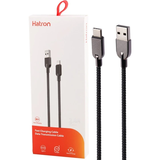 خرید و قیمت کابل تایپ سی فست شارژ Hatron HC205UC 2.4A 1m | ترب
