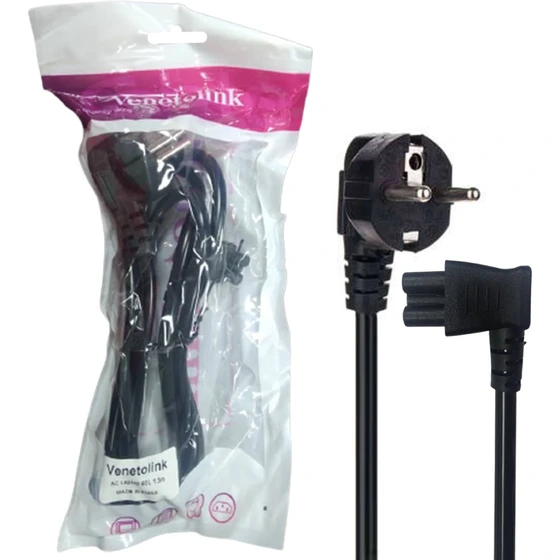 خرید و قیمت کابل برق شارژر لپ تاپ 1.5 متری سر 90 درجه VENETOLINK | ترب