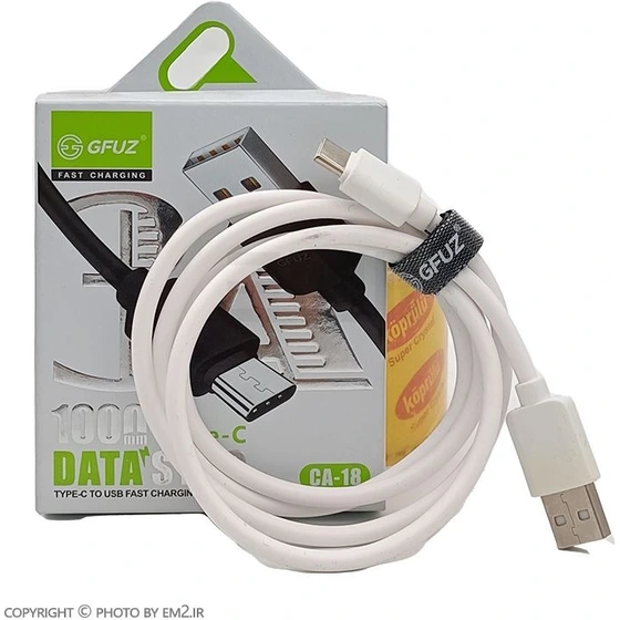 خرید و قیمت کابل گوشی تایپ سی GFUZ سیلیکونی فست شارژ مدل CA-18 اورجینال | ترب