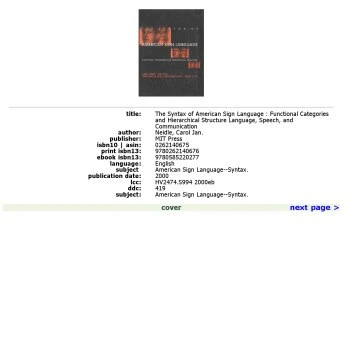 خرید و قیمت دانلود کتاب The Syntax of American Sign Language ...