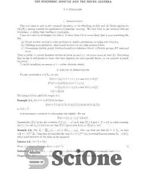 خرید و قیمت دانلود کتاب The Steinberg module and the Hecke algebra ...